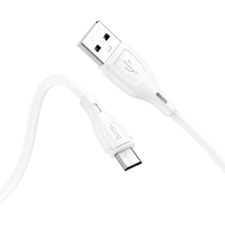 Hoco X61 Ultimate Silicone Cable For Micro - White